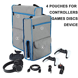 dtylean Black Dust Cover for PS5 Console, Anti Scratch Waterproof Sleeve for Playstation 5 Console Digital Edition & Regular Edition (Vertical)