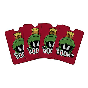 Looney Tunes Marvin the Martian Kaboom Credit Card RFID Blocker Holder Protector Wallet Purse Sleeves Set of 4