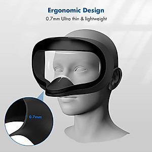 KIWI design Silicone VR Face Cover for Oculus Quest & Touch Controller Grip Cover for Oculus Quest Accessories Protection Cover, Ultra thin, Anti Sweat & Washable