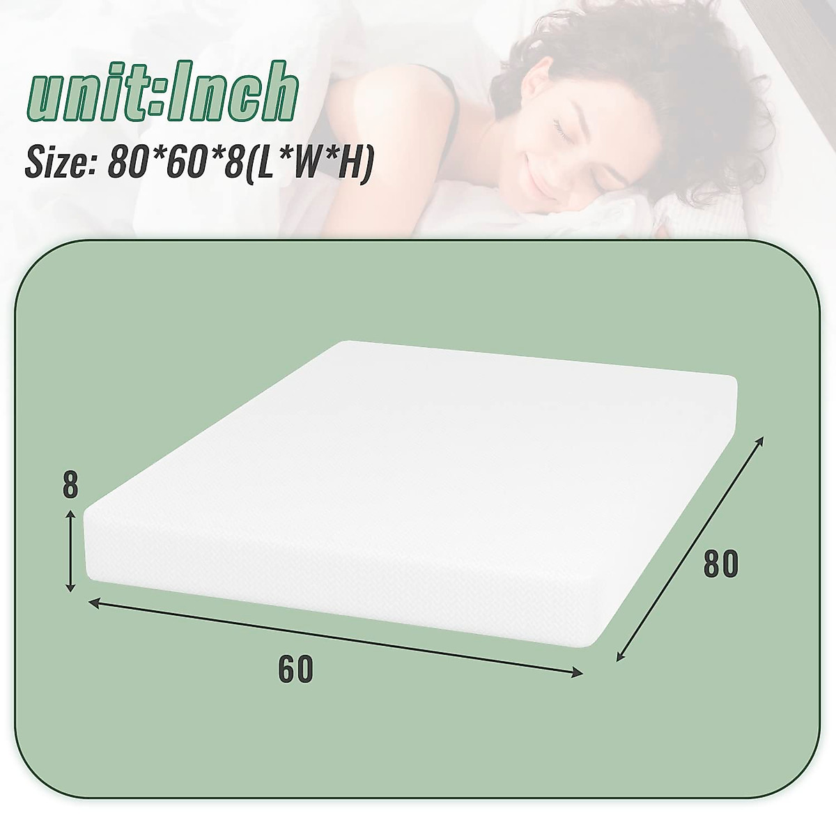 Memory Foam Mattress Cooling Gel Mattress 8 inch Mattress, CertiPUR-US Certified,Breathable Bed Mattress for Cooler Sleep Supportive & Pressure Relief,Removable Soft Cover,White Queen