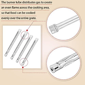 RJC32A RJC011P Burner Replacement Parts for RCS Premier Series Gas Grill Parts Summerset Sizzier Grill Parts Stainless Steel Burner 4 Pcs