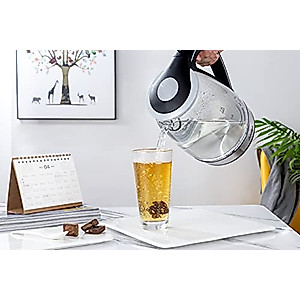 Electric Kettle,kettle water boiler,Auto Shut Off, Blue LED Light,1.8L Cordless 360° Base,One-Handed Operation Easy To Use,Aiosa Electric Kettles…