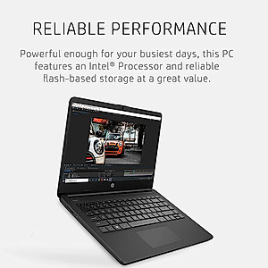 HP Latest Stream 14" HD Laptop, Intel Celeron Processor, 8GB Memory, 64GB eMMC Storage, Fast Charge, HDMI, Up to 11 Hours Long Battery Life, Office 365 1-Year, Win 11 S, Microfiber Bundle, Black