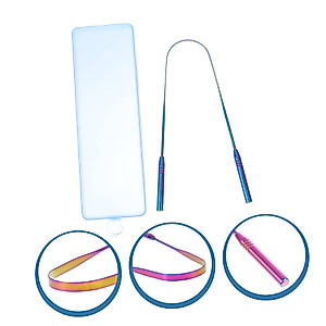 1 Set Brush and Scraper Oral Care Scraper Scraper Oral Care Tool Oral Care Supply Cleaning Brush Stainless Steel Coating Scraper