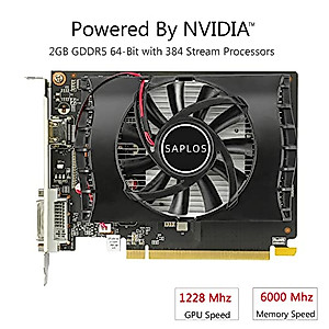 QTHREE NVIDIA GT 1030 2GB GDDR5 Graphics Card,64 Bit,DVI-D,HDMI,Desktop Gaming Video Card for PC,Computer GPU,PCI Express x4,DirectX 12,Support 4K