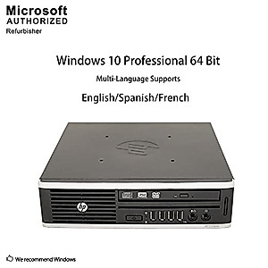 HP Elite 8300 Ultra Slim Desktop Computer, Intel Quad Core i5-3470S CPU, 8GB DDR3, 500GB HDD, USB 3.0, Windows 10 Pro (Renewed)