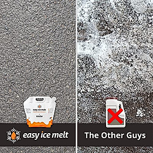 Easy Ice Melt ⁠– Safe for Pets – Non-Toxic Deicer for Sidewalks & Driveways – Light-Weight Easy Application – Protects from Snow and Ice for 48 Hours.