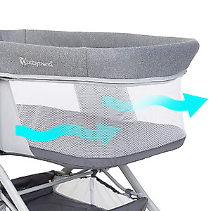 Baby Trend Quick-Fold 2-in-1 Rocking Bassinet, Shadow Stone Gray