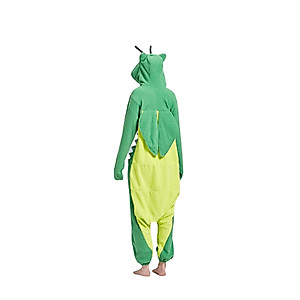 DarkCom Adult Onesie Christmas Pajamas Animal Halloween Costume Green Mantis Cosplay One Piece Unisex Homewear X-Large