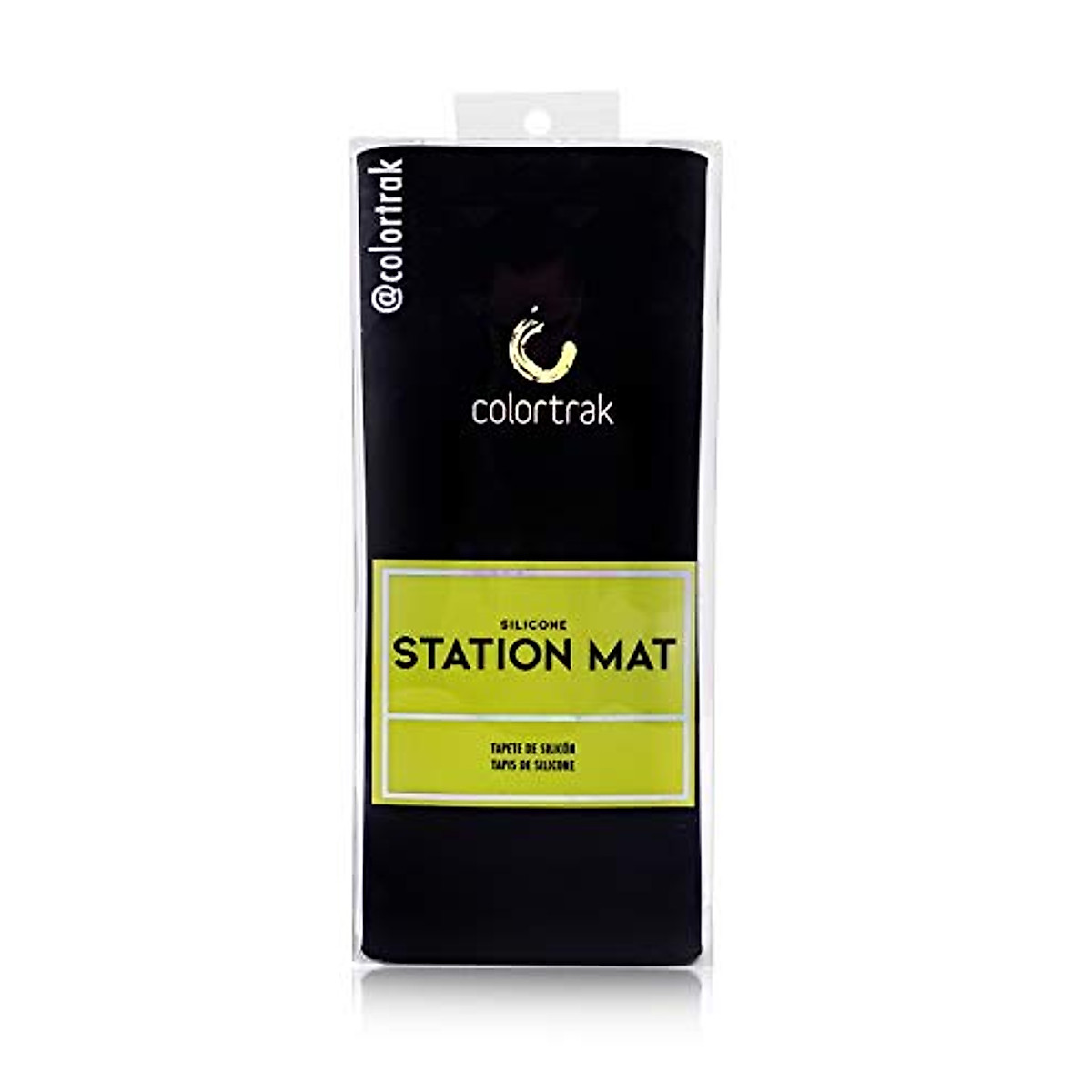Colortrak Heat-Resistant Styling Station Mat, Silicone Mat Prevents Work Surfaces from Heat Damage of Styling Tools, Prevent Tool from Falling or Slipping, Black, 9 x 11 inches