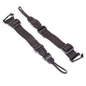 OP/TECH USA Super Classic Strap - UNI Loop - Padded Neoprene Neck Strap with Control-Stretch System and Quick Disconnects (Black) & 1301652 Reporter/Backpack - System Connectors, black