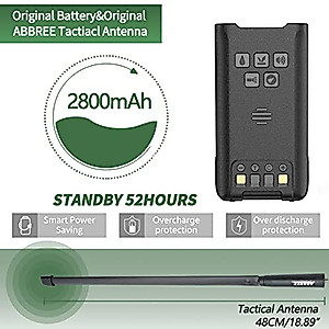 GMRS Radio Baofeng GMRS-9R 5W Rechargeable Two Way Radio for Adults,Waterproof IP67,NOAA Scanning&Receiving with Extra Original Battery,Programming Cable,Tactical Antenna,Speaker Mic,Tactical Bag