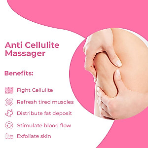 Cellulite Remover Anti Cellulite Massager Roller - Anticellulite Fascia Blaster for Cellulite Treatment - Improves Fat Deposits Use Cellulite Brush & Cellulite Roller with Cream or Oil