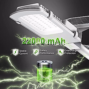 Gebosun Solar Street Lights Outdoor,60W,6000LM,High Brightness Dusk to Dawn LED Lamp,6000K,IP65 Waterproof IP65 Waterproof Solar Led Flood Light for Parking Lot,Yard,Garden,Patio,Stadium