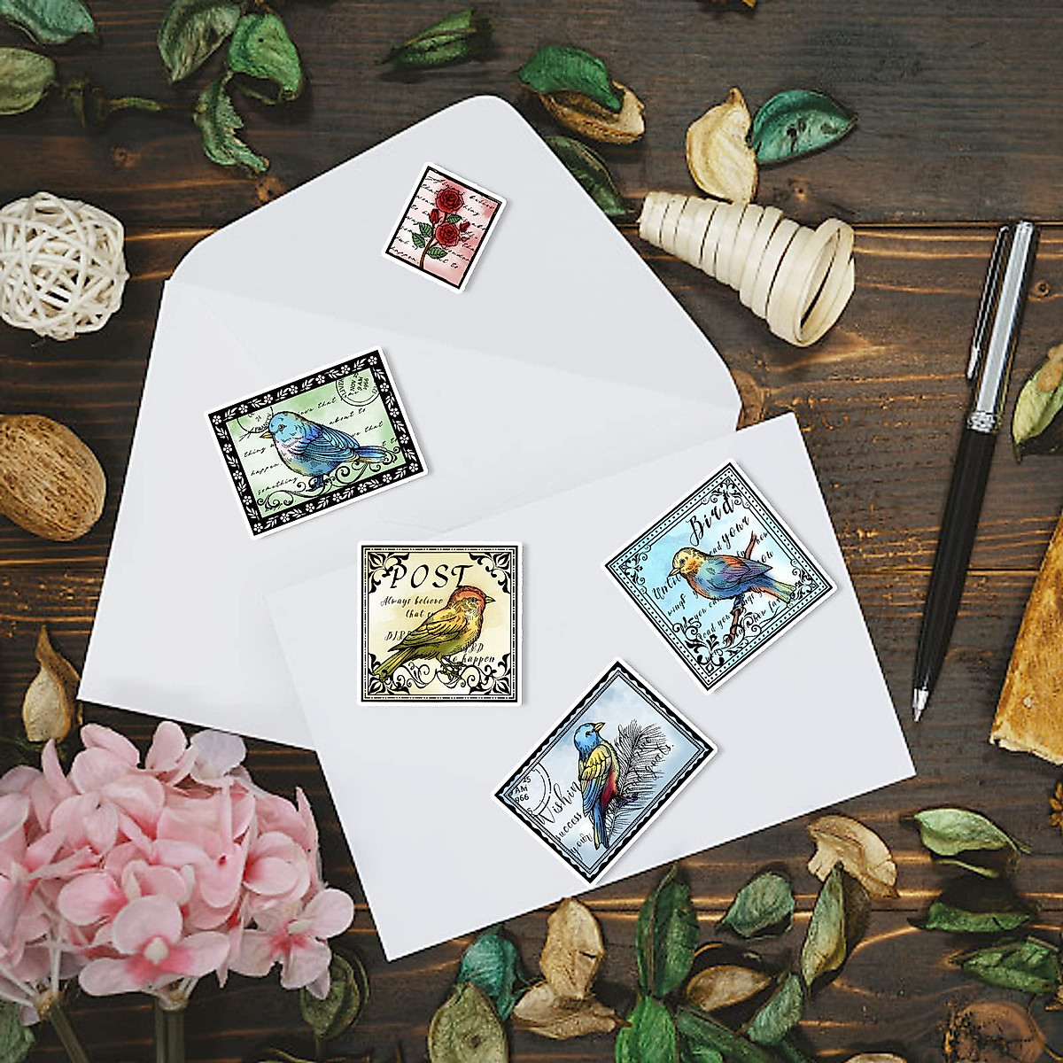 GLOBLELAND 4 Sheets Postage Postcard Air Mail Clear Stamps for DIY Scrapbooking Butterfly Text Background Silicone Clear Stamp Seals Transparent Stamps for Cards Making Photo Album Journal