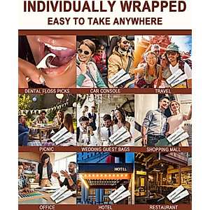 Dental Flossers Individually Wrapped, Dental Flossers, Floss Single Bag, Travel Dental Floss, Unflavored Floss Picks, Floss Sticks, Tooth Floss, Dental Picks Disposable 150 Count