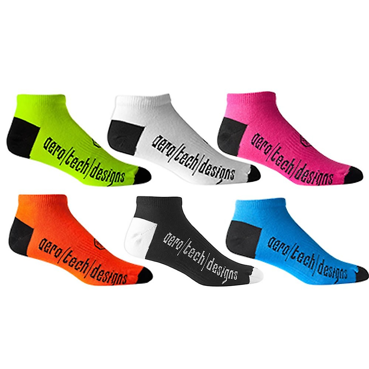 AERO|TECH|DESIGNS | Coolmax Athletic Socks | Low-Cut No-Show | Adult Unisex | X-Large | White