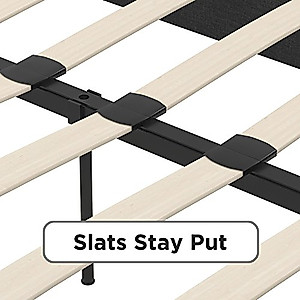 Novogratz Kelly Bed with Storage, King, Dark Gray Linen