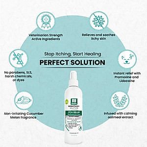 Nootie Medicated Anti-itch Spray, Itch Relief & Skin Care for Dogs & Cats, Formulated for Veterinarians, Sold in over 10,000 Clinics & Stores Worldwide, 8 fl oz
