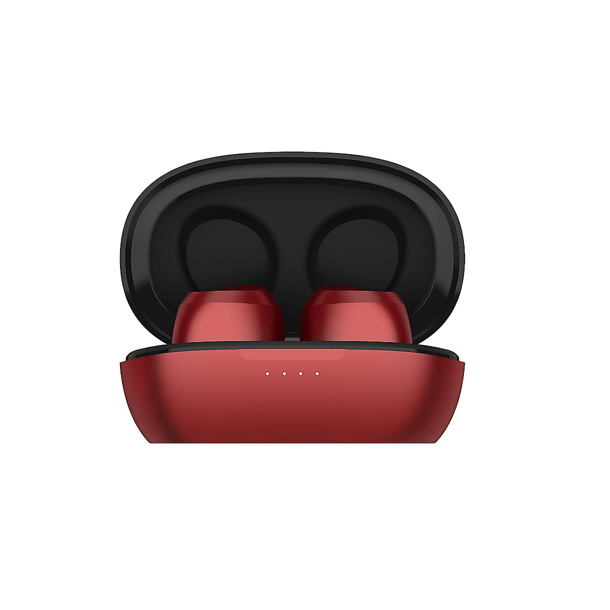 ausounds AU-Stream Hybrid Bluetooth True Wireless Hybrid Active Noise Cancelling Earbuds with Touch Controls, Wireless Charging Case, and Premium Dynamic Drivers, Red