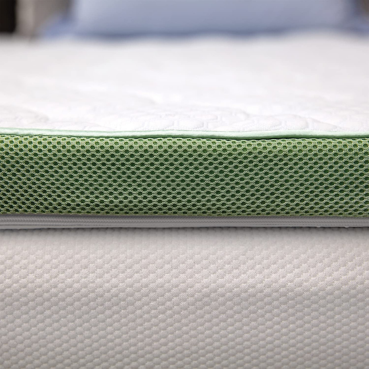 SensorPEDIC 3-Inch Ultimate Cooling Luxury Quilted Memory Foam Bed Topper, Full, White