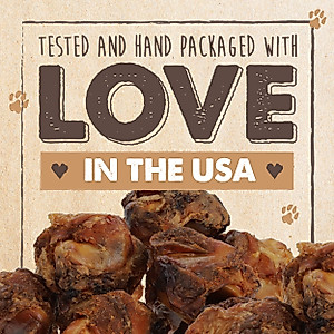 Mighty Paw Naturals Dog Bones - Cow Knee Caps & Knuckle Bones for Dogs (8 Pack) | 100% Natural Beef Knee Caps & Knuckle Bones, Beef Bones for Dogs, Meaty Dog Bones