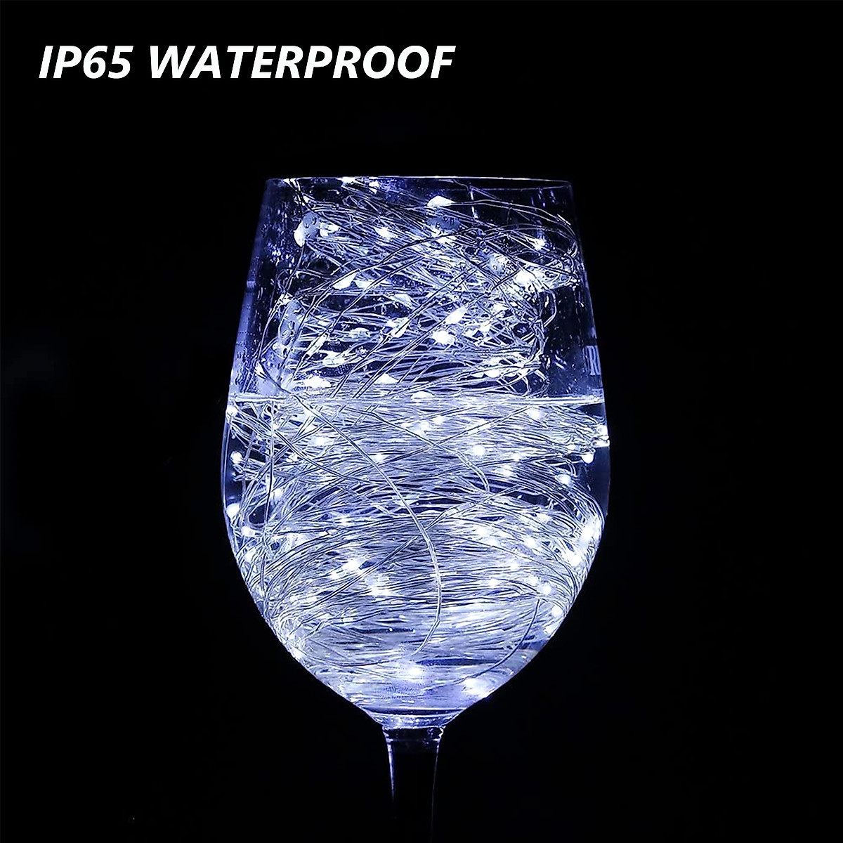 Solar String Lights, 2 Pack 100 LED Copper Wire Lights, Waterproof Fairy Decoration Starry String Lights - 8 Modes, Indoor/Outdoor for Gardens, Patios, Homes, Parties, Cool White 2 Pack