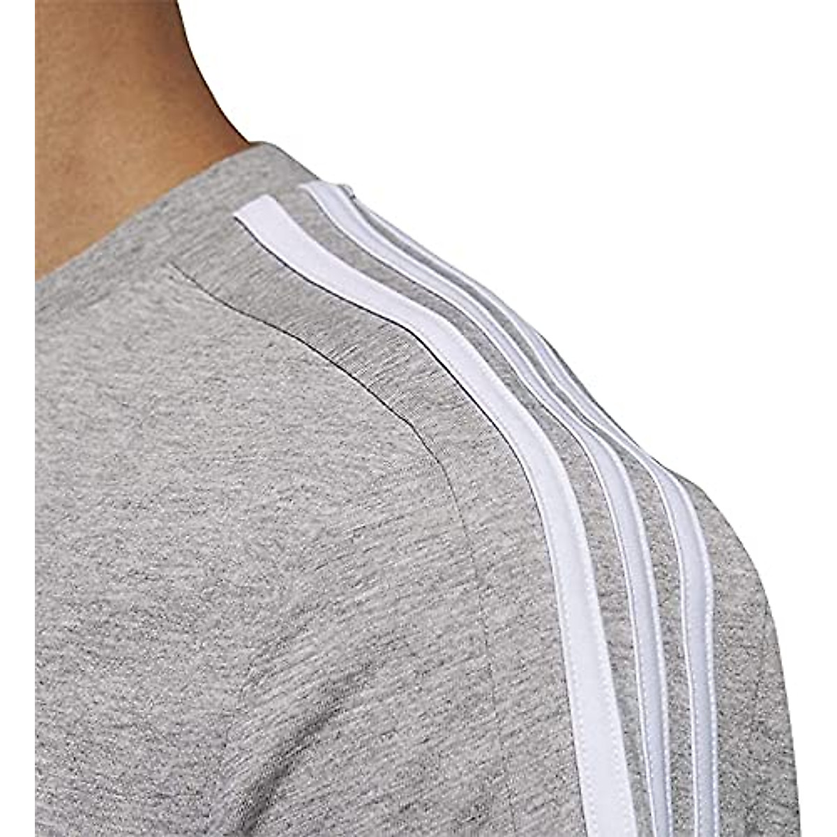 adidas Men’s Essential Colorblock Tee, Medium Grey Heather/Legend Ink/White, Medium
