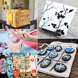 TFIVE White Paint Marker Paint Pens - 2 Pack Acrylic Permanent Marker, 2-3mm Medium Tip, Paint Pen for Art Projects, Drawing, Rock Painting, Ceramic, Glass, Wood, Plastic, Metal, Canvas DIY Crafts