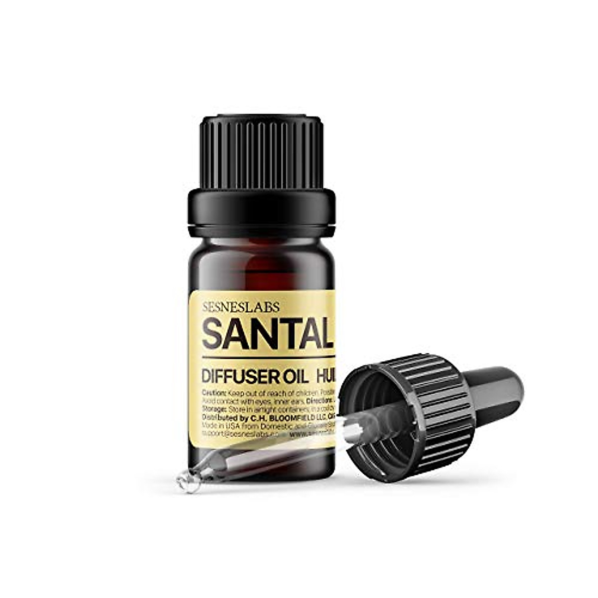 sesneslabs Santal Diffuser Oil, Niche Scent, Amber Coco Vanilla Cedar Sandalwood Musk Essential Oils Blend for Ultrasonic Diffuser Scent Projects(.33 oz/10 ml)