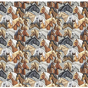 Stesha Party Horse Lover Gift Wrapping Paper - Folded Flat 30 x 20 Inch - 3 Sheets