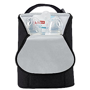 Skip Hop Baby Breastmilk Cooler Insulated Bottle Bag, Grab & Go, Black