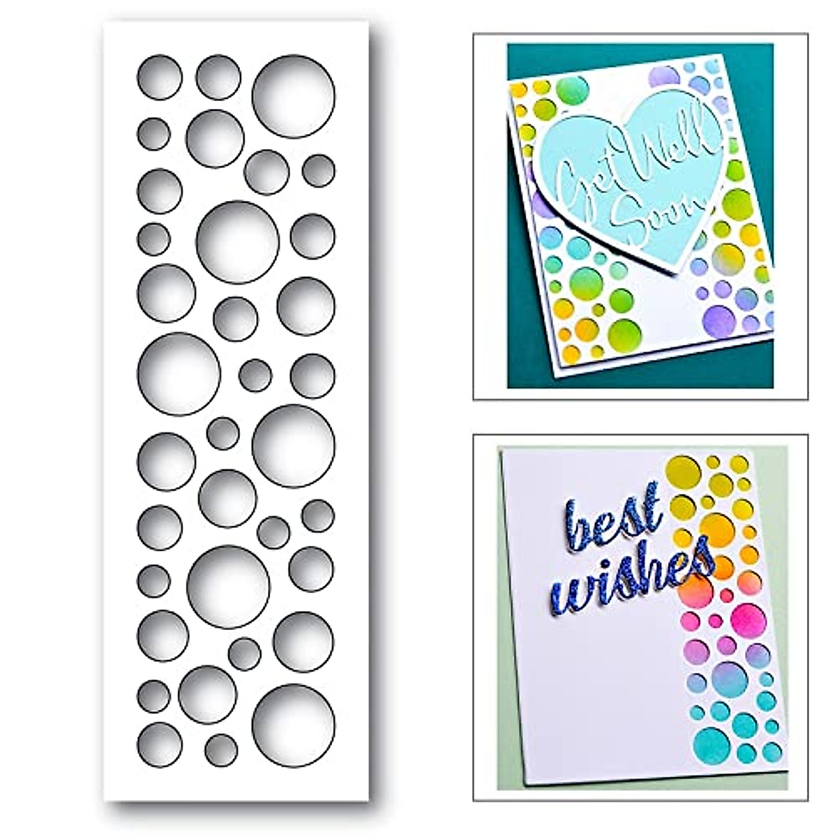 Trdxxx Rectangle Frame Cutting Dies,Dots Background Die Cuts Embossing Stencils Template Mould for DIY Scrapbooking Album Decorative Paper Dies Card Making