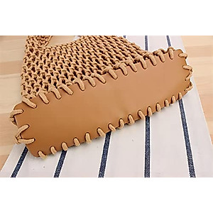 Cotton Rope Travel Beach Bag Handmade Woven Fishing Net Handbag Summer Weave Tote for Women Girls