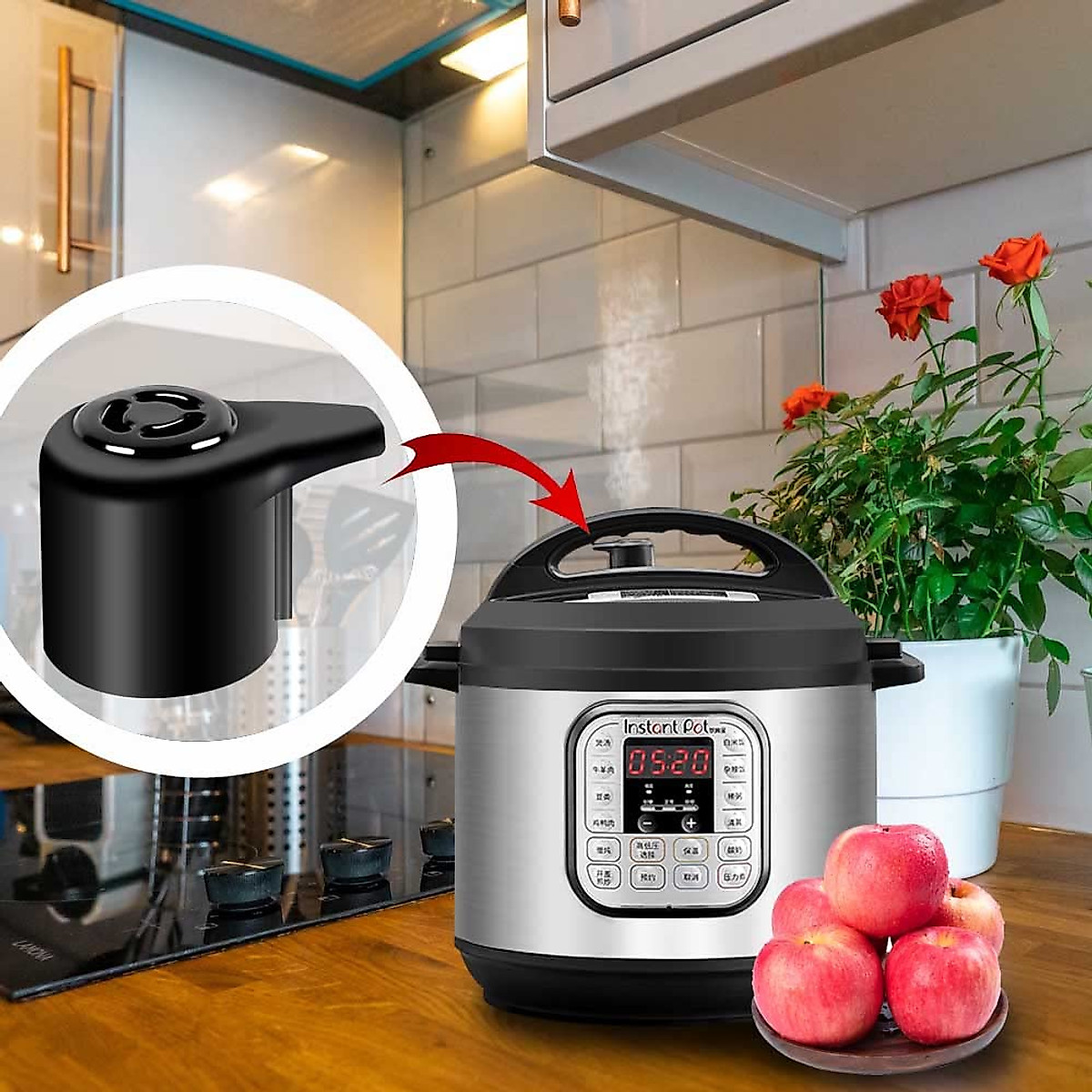 Steam Release Valve Handle Replacement for Instant Pot Duo/Duo Plus 3, 5, 6 and 8 Quart, Mini 3 Qt, Duo50 5 Qt, Duo/Duo Plus 60 6 Qt, and Duo/Duo Plus 80 8 Qt