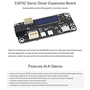 Waveshare ESP32 Servo Driver Expansion Board Built-in WiFi Dedicated Driver Board Designed for Serial Bus Servos