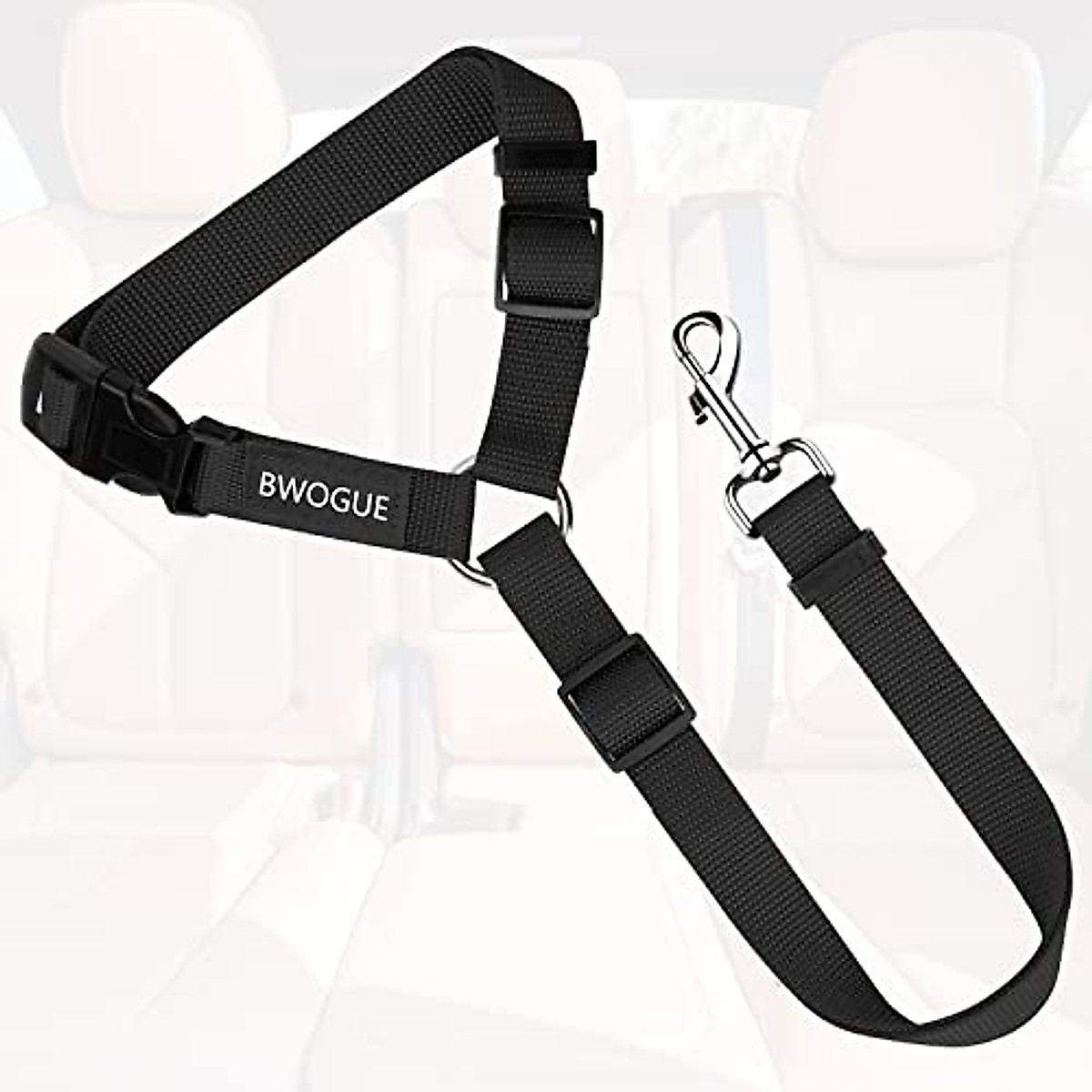 BWOGUE Pet Dog Cat Seat Belts, Car Headrest Restraint Adjustable Safety Leads Vehicle Seatbelt Harness