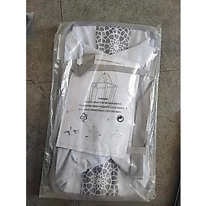 YOHOM Portable Laundry Caddy, Collapsible Basket Tote, Space-Saving Foldable Laundry Hamper, Pop-Up Storage Basket with Long Carry Handles for Dorm Dirty Clothes (Gray Flower, Large)