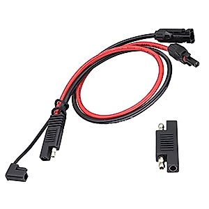 HCFeng10AWG SAE to M-C-4 Adapter Cable with SAE Polarity Reverse Adapter Conector,Solar Panel to SAE Adapter Cable SAE PV Extension Cable to Solar Panels for RV Panel Solar (55CM/1.8FT)