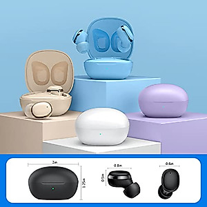 Awker A11 True Wireless Earbuds in Ear Bluetooth 5.3 Earphones Headphones, Touch Control with Charging Case, Built in Mic, Waterproof, TWS HiFi Stereo for Sport (White)