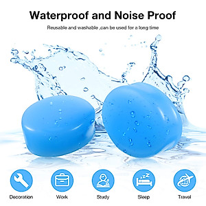 Frienda 21 Pairs Ear Plugs for Sleeping Reusable Moldable Silicone Earplugs Soft Noise Cancelling Earplugs Sound Blocking Ear Plugs with Case for Swimming Concert 32dB NRR (White, Blue, Orange)