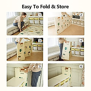 Baby Play Mat, Extra Large Foldable Play Mat for Baby 79" x 71" Reversible Waterproof Tear Proof Baby Floor Mat Foam Playmat Non Toxic Portable Tummy Time Mat with Travel Bag, Indoor Outdoor Use