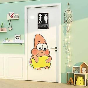 Funny Mermaid Pirate Vintage Restroom Door Sign Bathroom Decor Use For Nautical,Mermaid,Pirate,Beach,Ship Themed Wall Decor 12" * 8" (515)