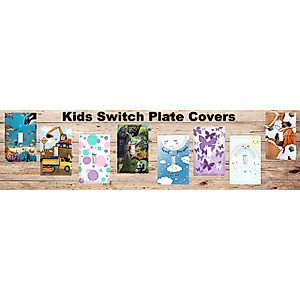 Kids Sports Decor Light Switch Cover Plate Soccer, Football, Baseball, Hockey Decorative Nursery Teen Toddler Room Bedroom Bathroom Playroom DIY Wall Decoration (Sports)