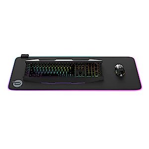 Dardashti RGB Gaming Mouse Pad, Large Mousepad with 14 RGB Lighting Modes and 7 Fixed Colors, Anti-Slip Breathable Nylon Micro-Texture, Desk Pad, Mousepad Mat (31.5 x 12 inch)