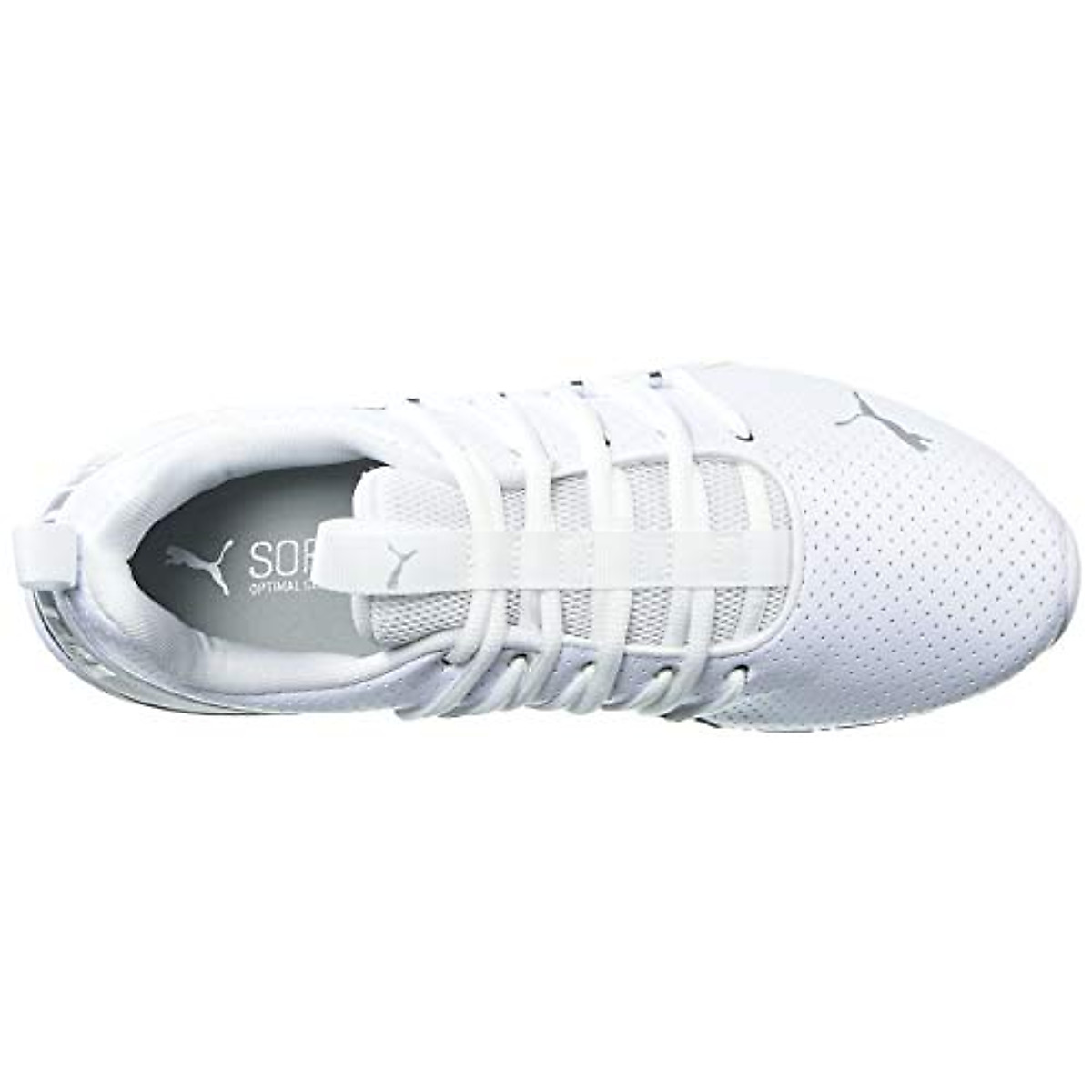 PUMA Mens Axelion Cross Trainer, PERF PUMA Mens White-PUMA Mens Silver, 9.5