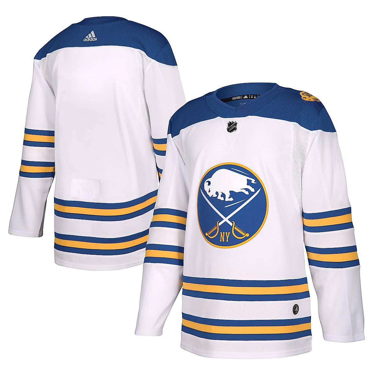 adidas NHL Buffalo Sabres Away Authentic Pro Jersey, White, Size 42