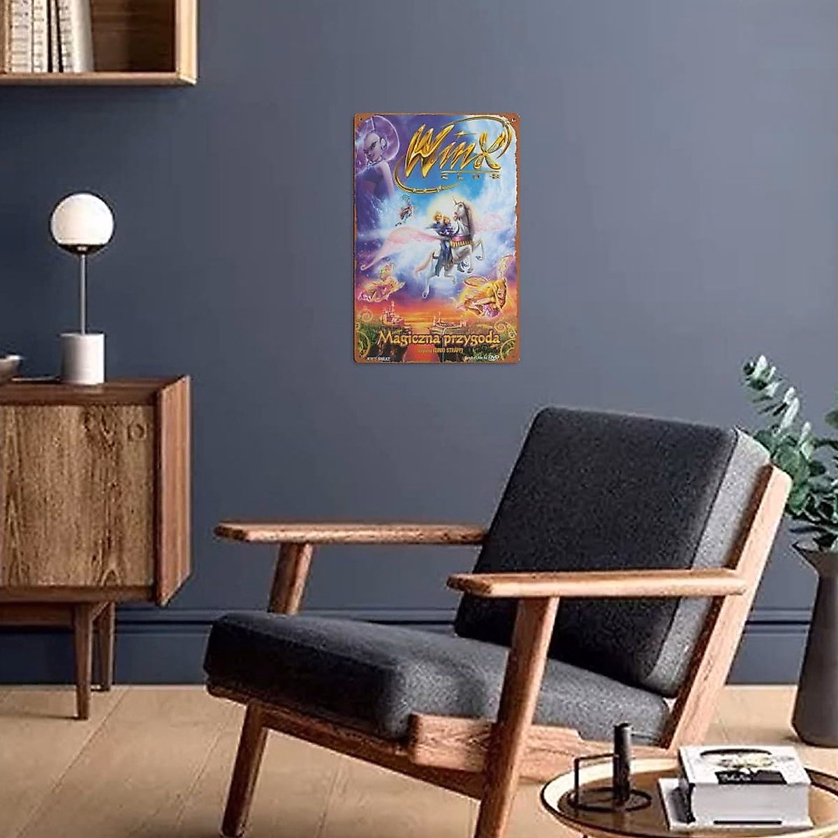 Winx Club 3D: Magical Adventure Men's Wall Decoration Old Car Shop Movie Poster Oil and Gas Station Logo 8 × 12 inches