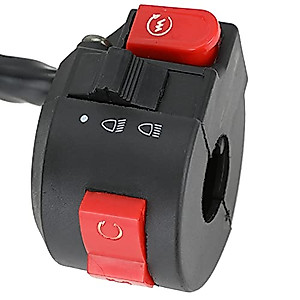 FVRITO Left Starter Kill Light Switch Ignition Key Switch Spark Plug for 50cc 70cc 90cc 110cc 125cc TaoTao RoKeta Coolster Roketa Sunl RPS ICEbear JCL Yamoto Jetmoto Kazuma Chinese ATV Quad 4 Wheeler