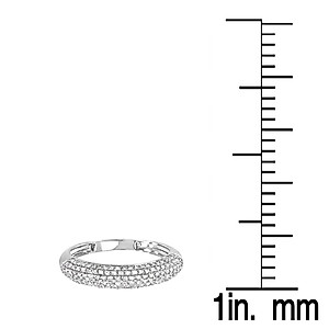Dazzlingrock Collection 0.50 Cttw Round Diamond Ladies Anniversary Wedding Band in 10K White Gold, Size 9